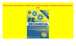 FE Mechanical Review Manual ((P.D.F))^^@@ | PDF