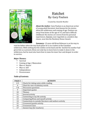 Sociology of Community- Service Learning Hatchet | PDF