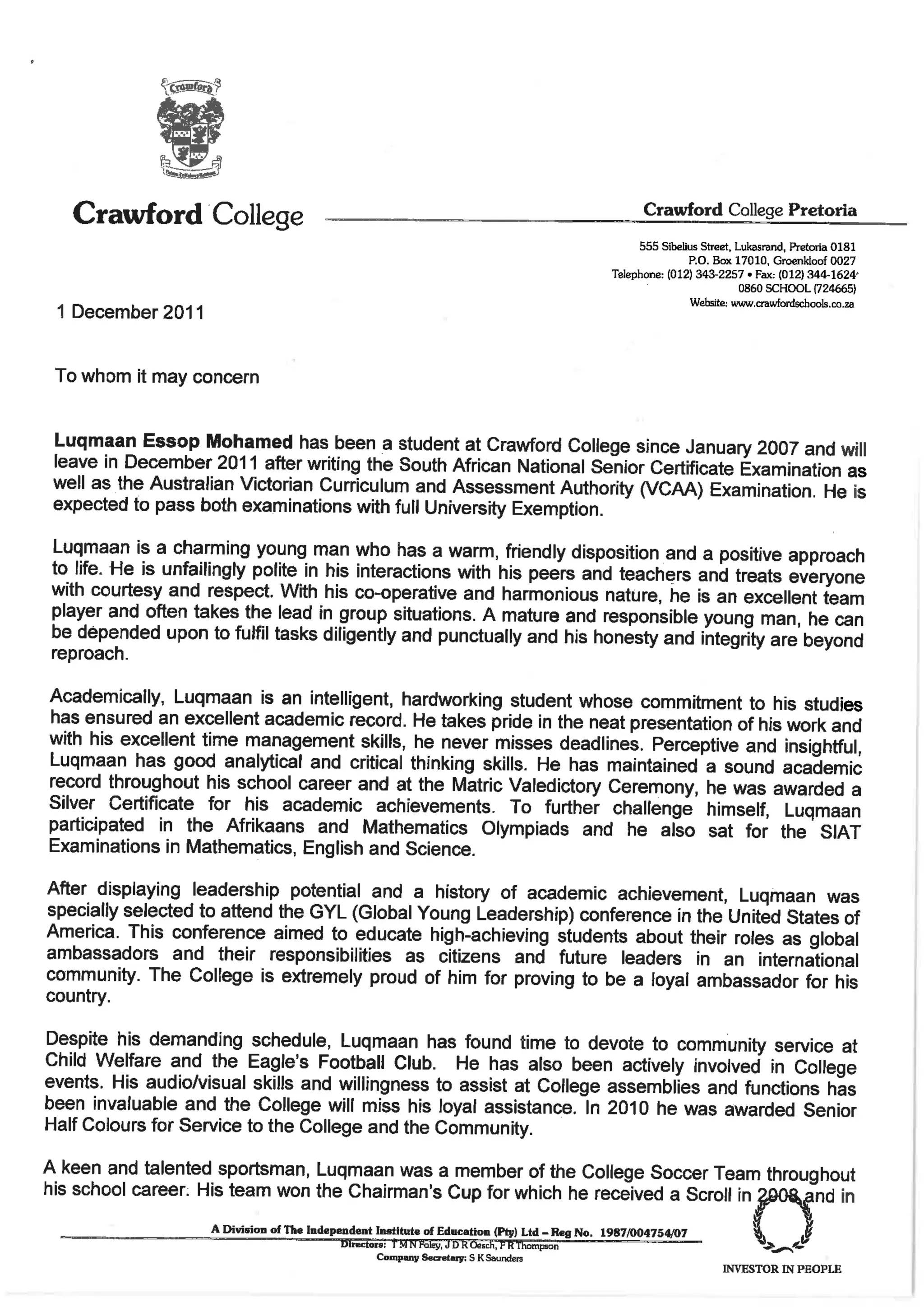 Testimonial Letter | PDF