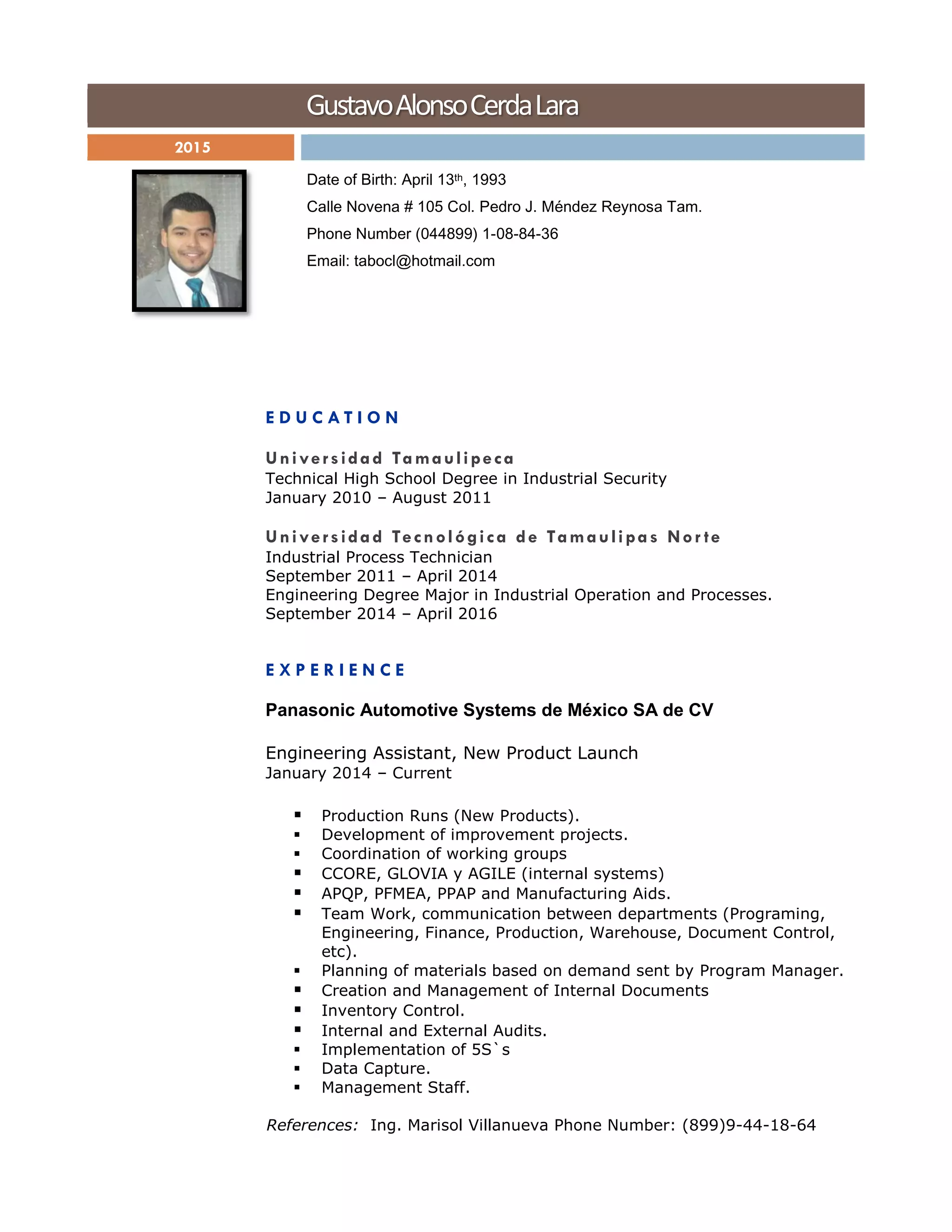 Resume Gustavo Cerda (1) | PDF