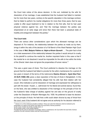 Family law of Bangladesh - Consequence | DOC