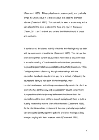 Containment - The Theory of Thinking | DOCX