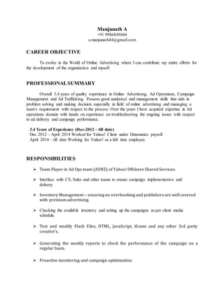 Manju_Resume | DOCX
