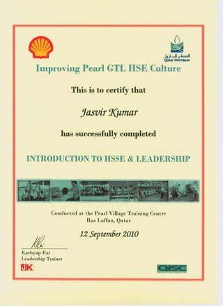 Jasvir certificates | PDF