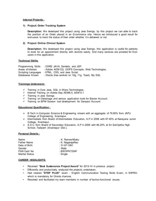 Ramesh Babu Resume Latest | PDF