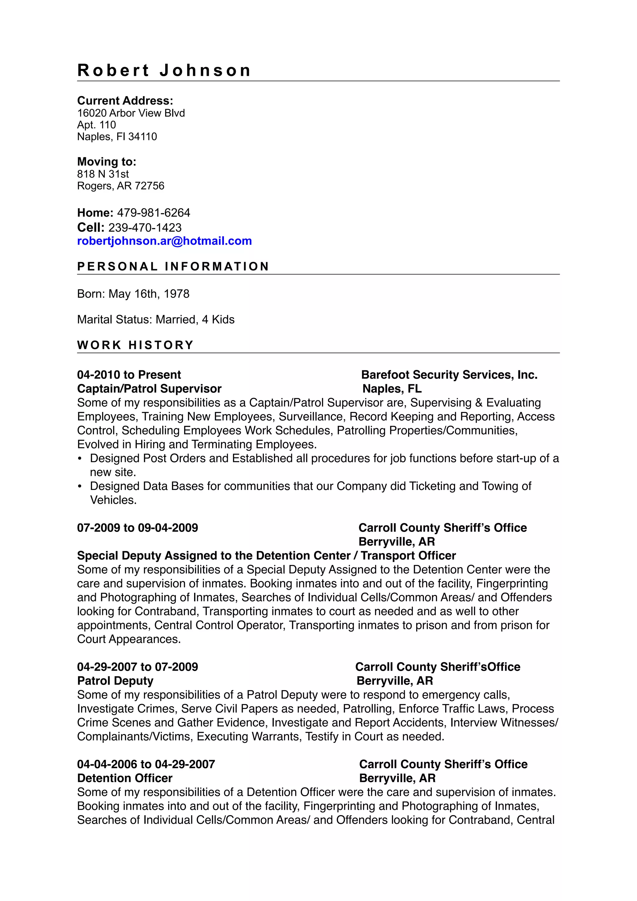 Robert Johnson Resume (1) | PDF | Law