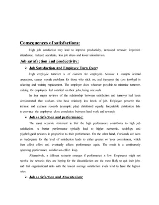 PROJECT ON JOB SATISFACTION | DOCX