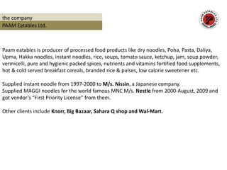 paam eatables- Corp Presentation | PPSX