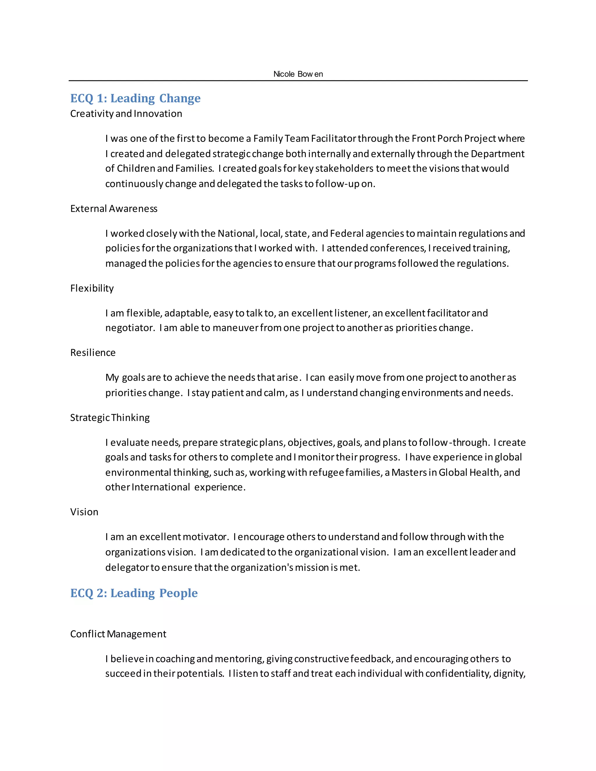 Executive Core QualificationES | DOCX