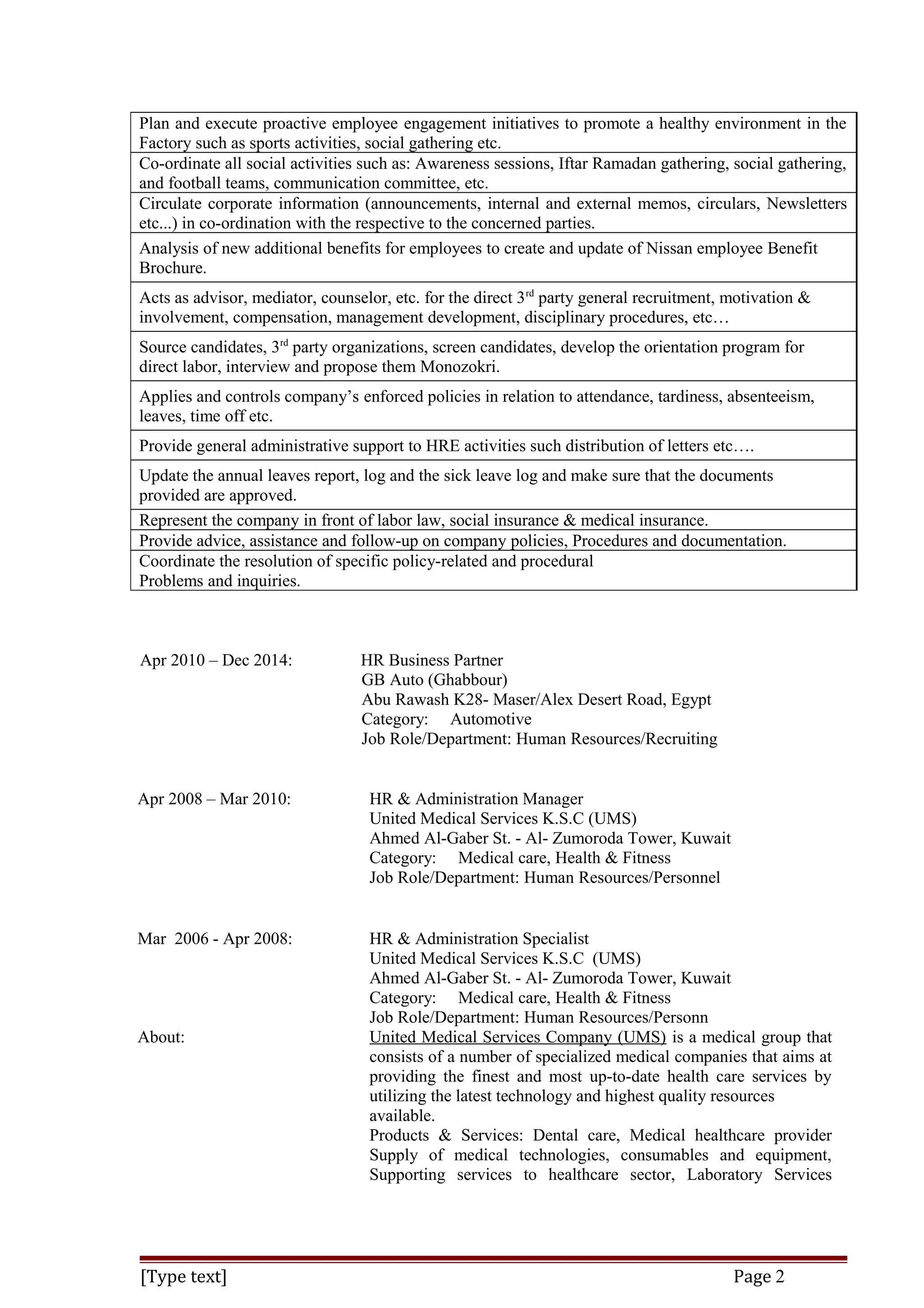 HR Business Partner | PDF