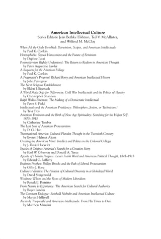 Alexis De Tocqueville And American Intellectuals From His Times To Ours ...
