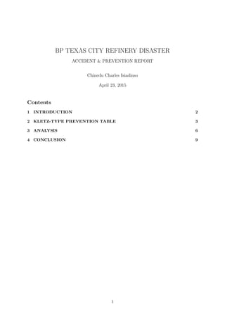 BP Texas City Refinery Disaster Report | PDF