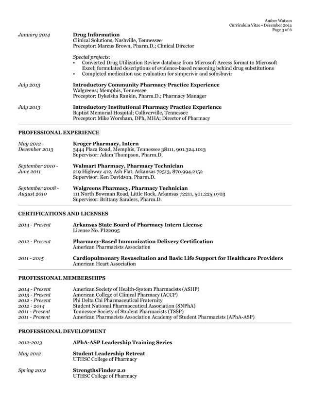 Amber R. Watson CV Dec14 | PDF