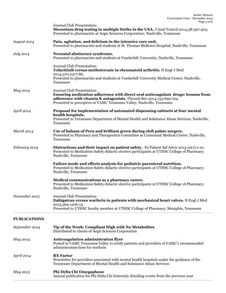 Amber R. Watson CV Dec14 | PDF