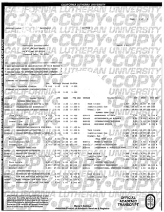 Transcript Master Degree 1 | PDF