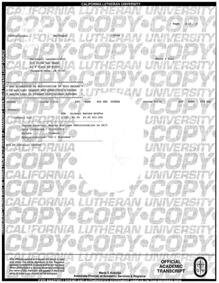 Transcript Master Degree 1 | PDF