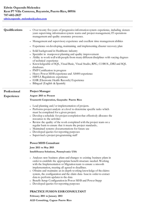 Resume Edwin Oquendo Melendez_AUG172016 | PDF
