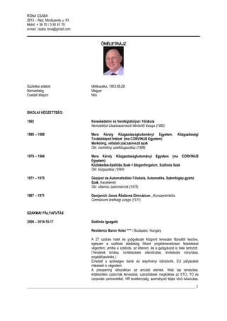 CV RCS HU 2015 03 03 | PDF