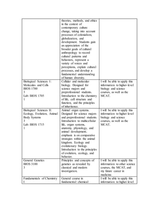 Course List Portfolio | PDF