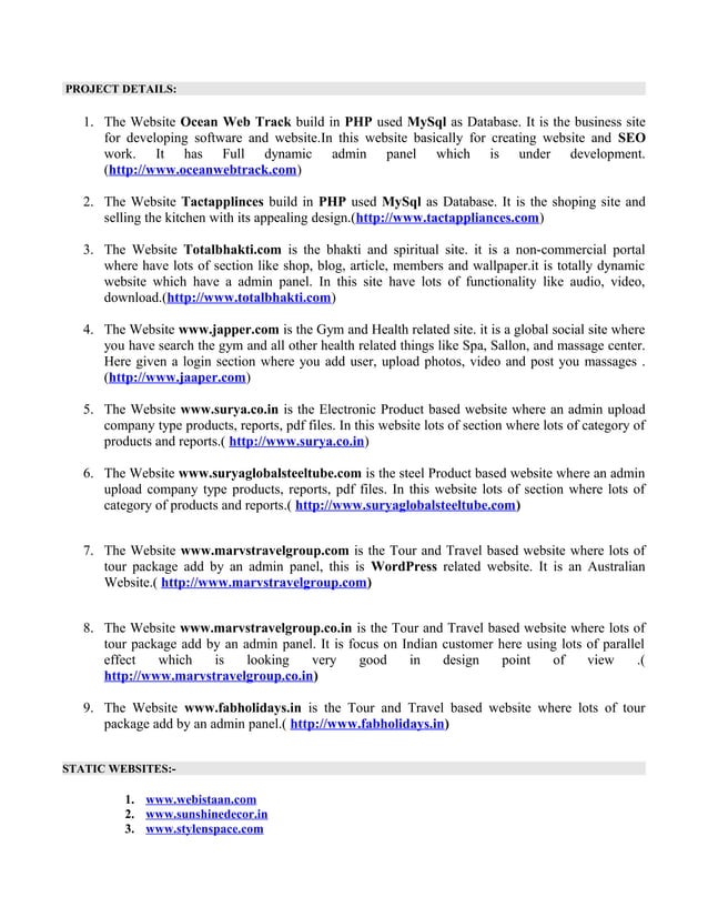 Abhishek Shukla php | DOC