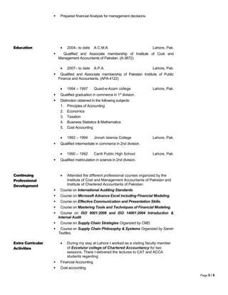 Resume Final scm - Wo Pic | PDF