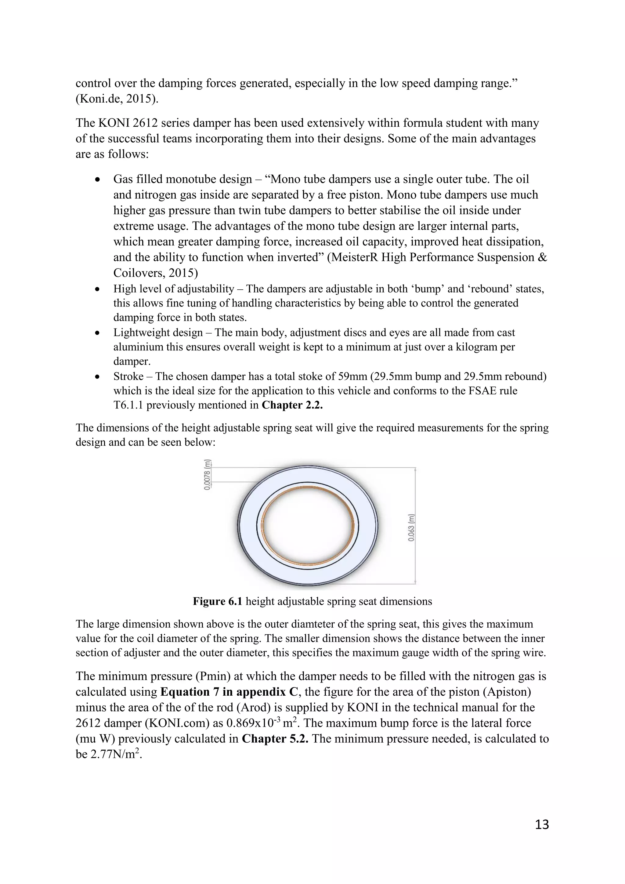 Dissertation - Design of a Formula Student Race Car Spring, Damper and ...