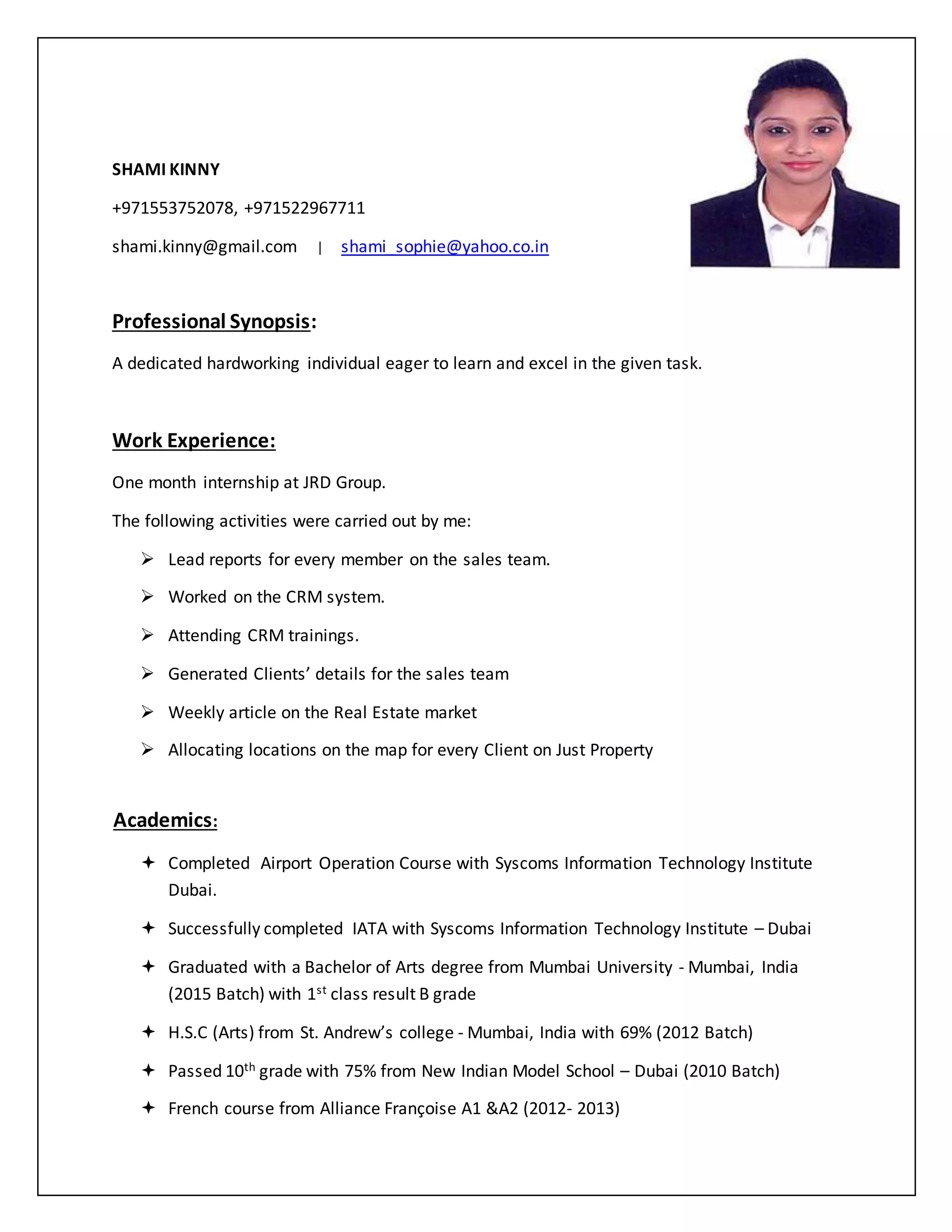 Shami Kinny - Resume | DOCX