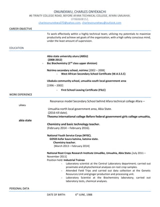 working cv | PDF