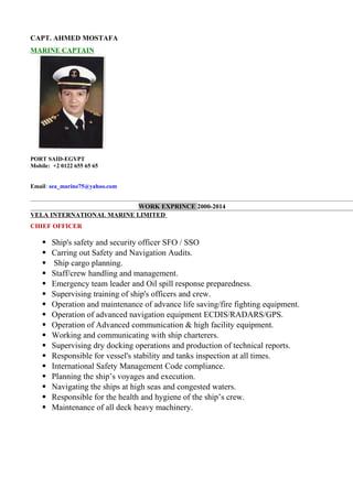 Capt Ahmed Mostafa c.v new | DOC