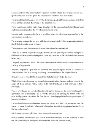 Jacques Lacan on the Unconscious | DOCX