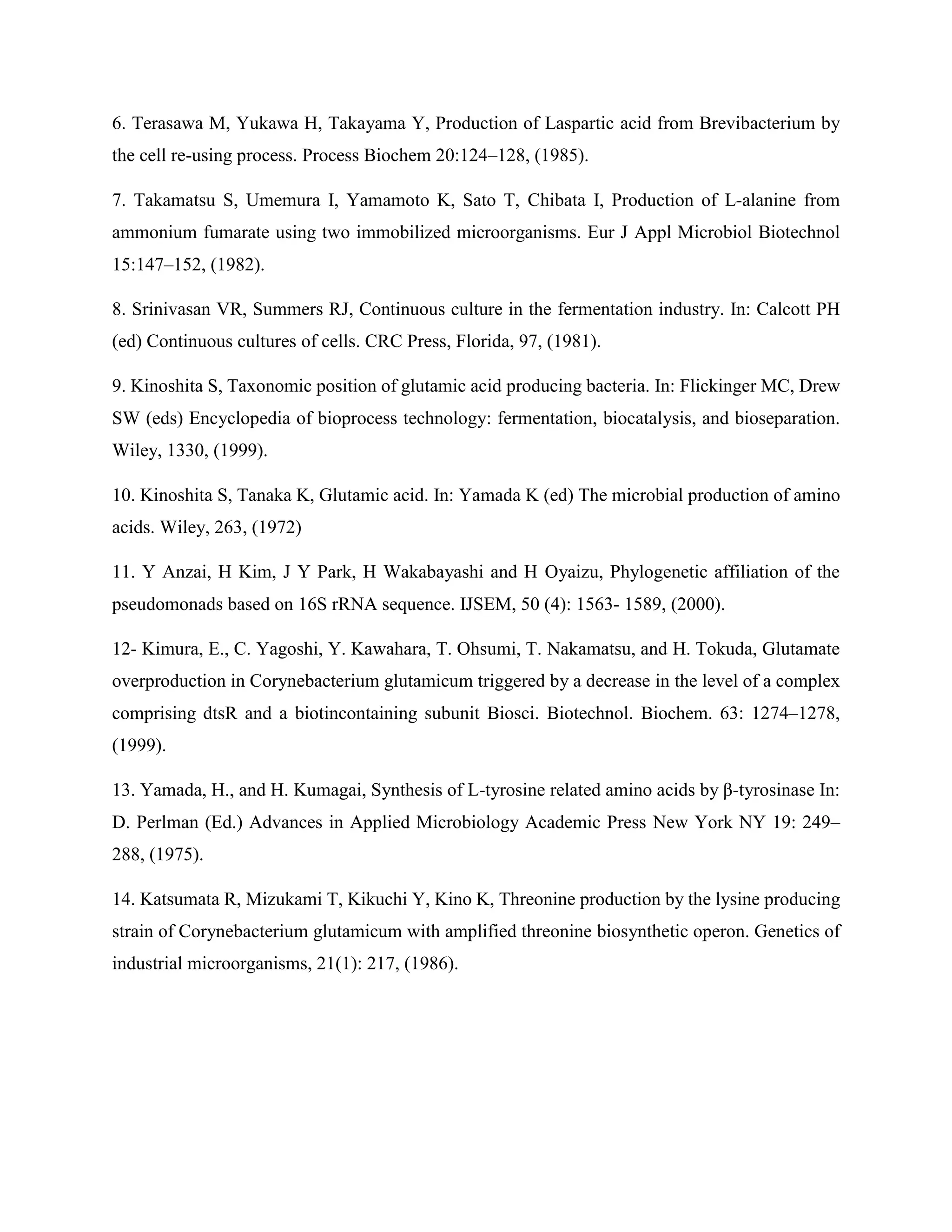Industrial production of chemical acids glutamic acid 2 | PDF