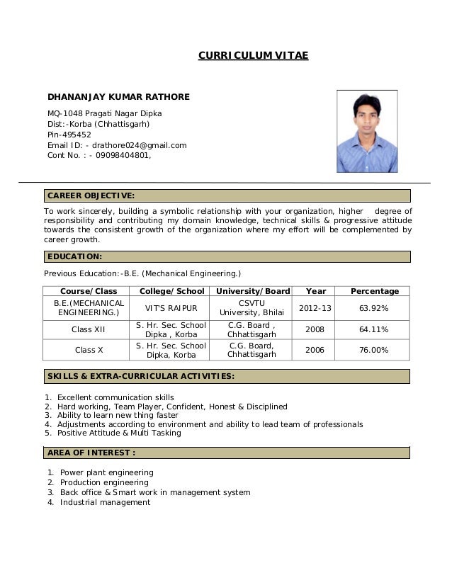 Dhananjay resume march 2016