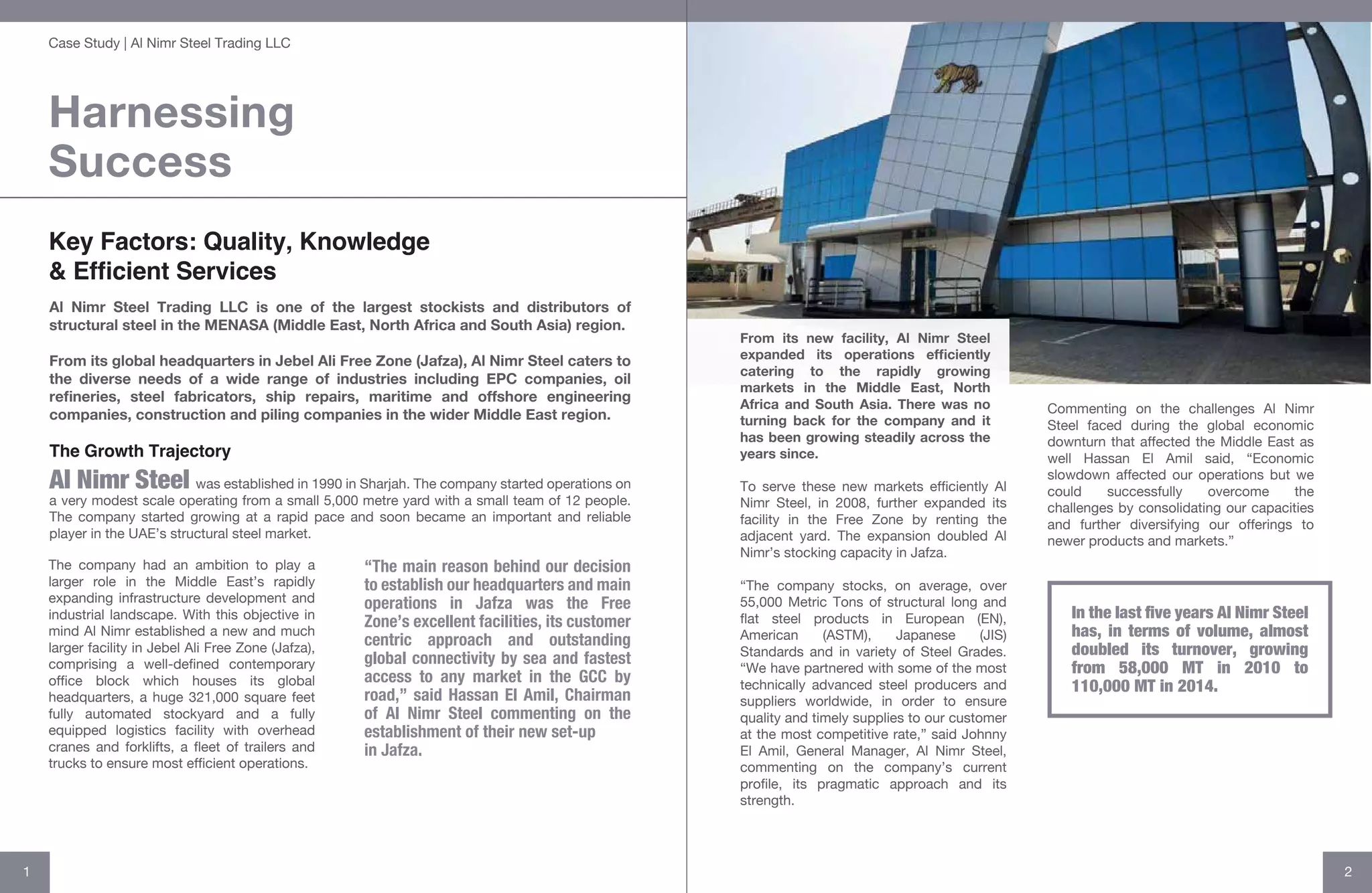 JAFZA-Al Nimr Steel Trading Case Study | PDF