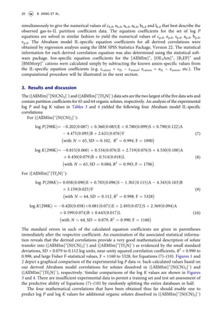 Ion specific equation coefficient version of the Abraham model for ionic liquid solvents ...