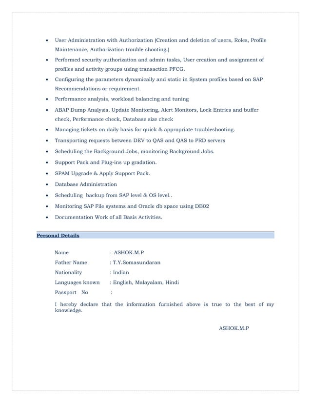 Resume_ashok | PDF