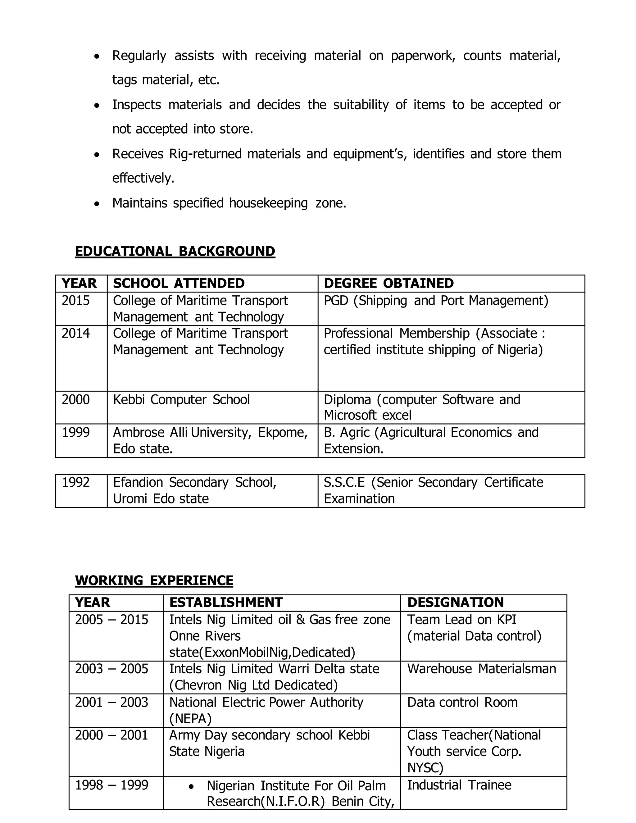 akue philip osezuwa CV | DOCX