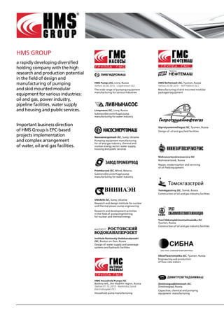 HMS Group Marketing presentation in short | PDF | Manufacturing ...
