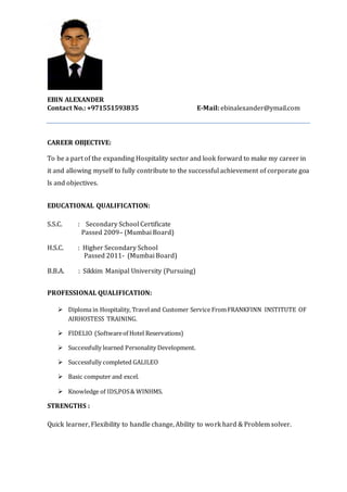 EBIN RESUME | DOCX | Sales | Business