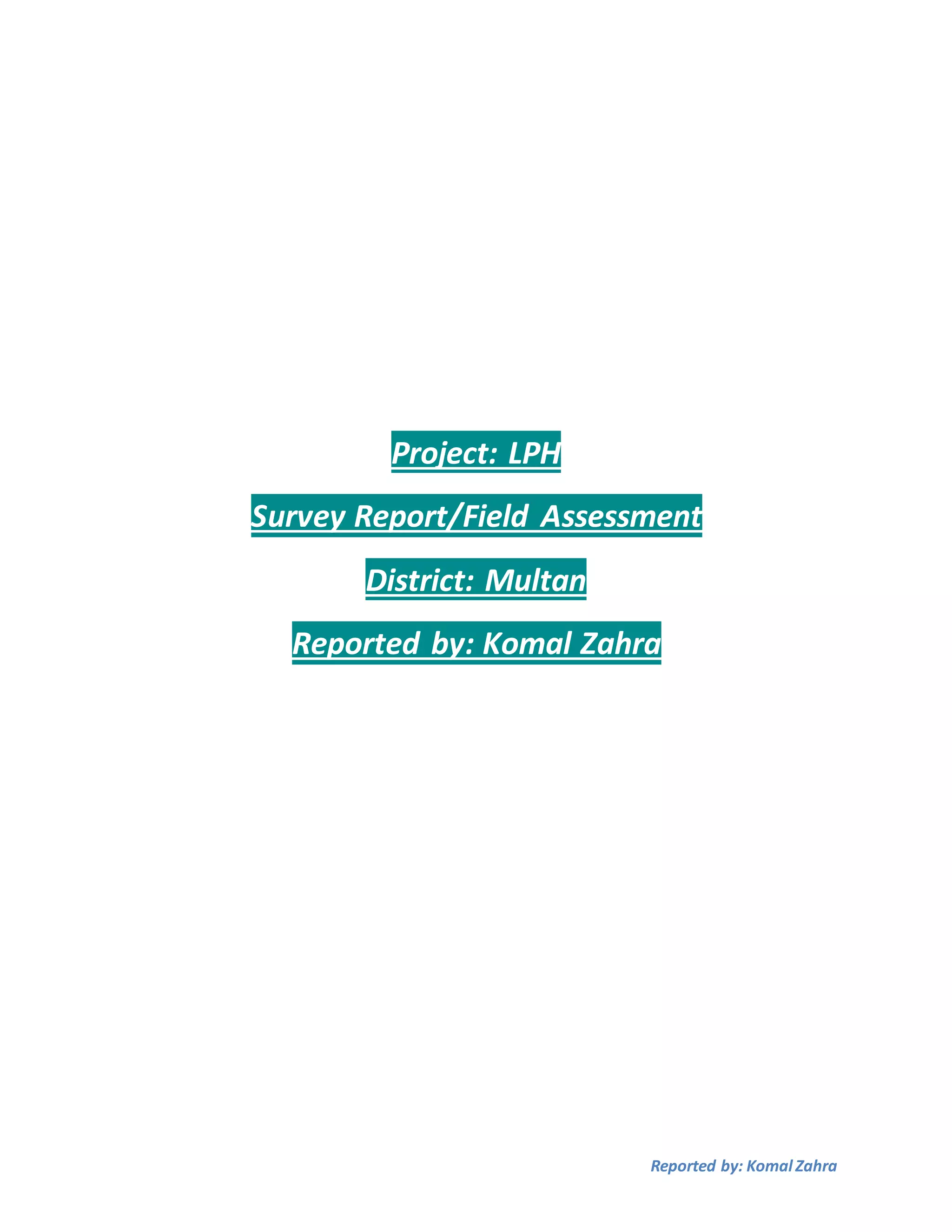 Multan Field Assessment | DOCX