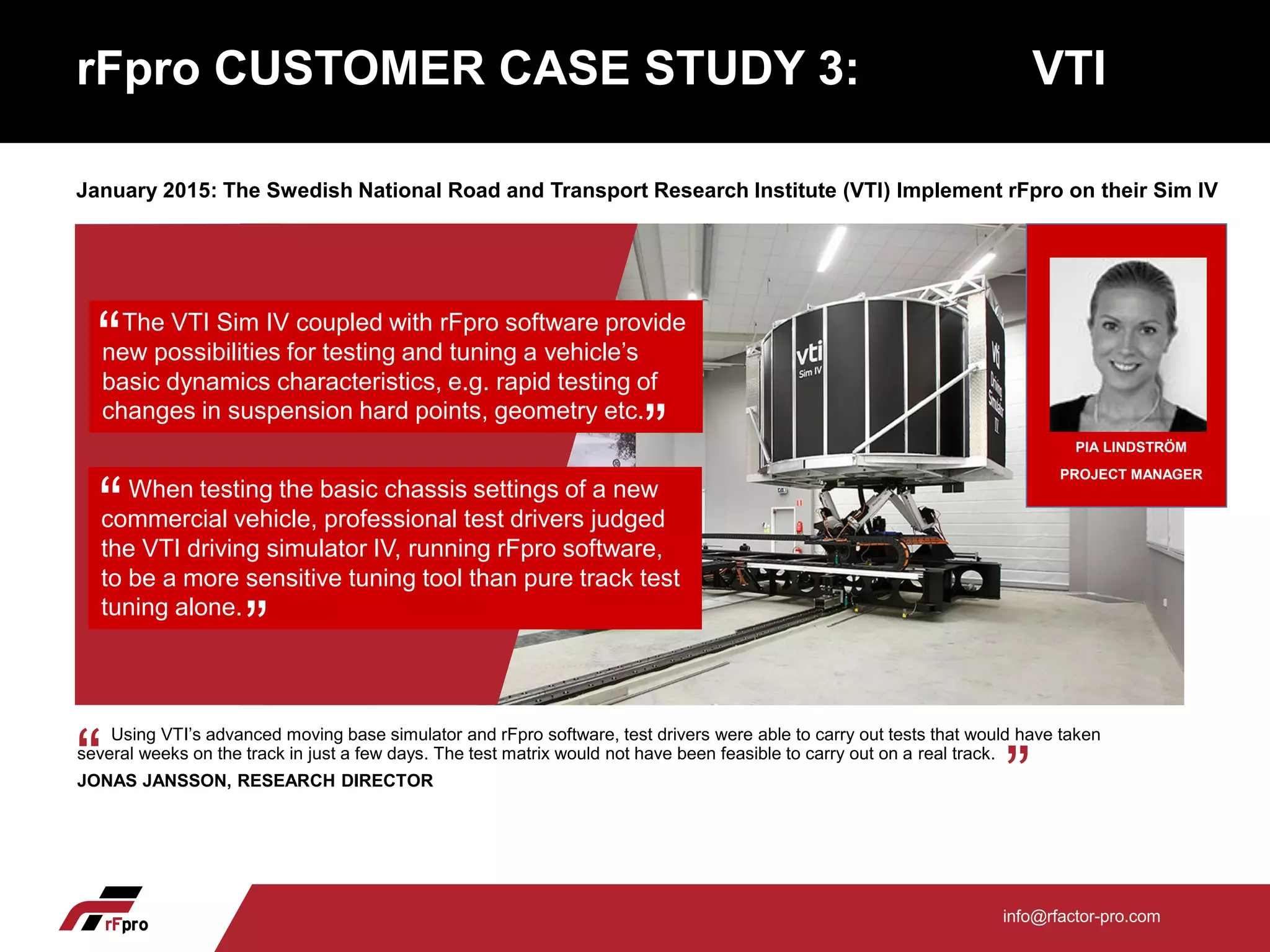 CASE STUDIES_rFpro_V4_Final | PDF