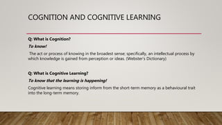 Why Cognitive Learning is Important for Technical Communication | PPSX