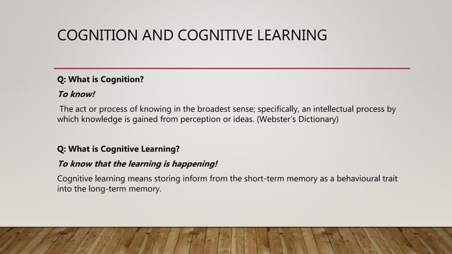 Why Cognitive Learning is Important for Technical Communication | PPSX ...