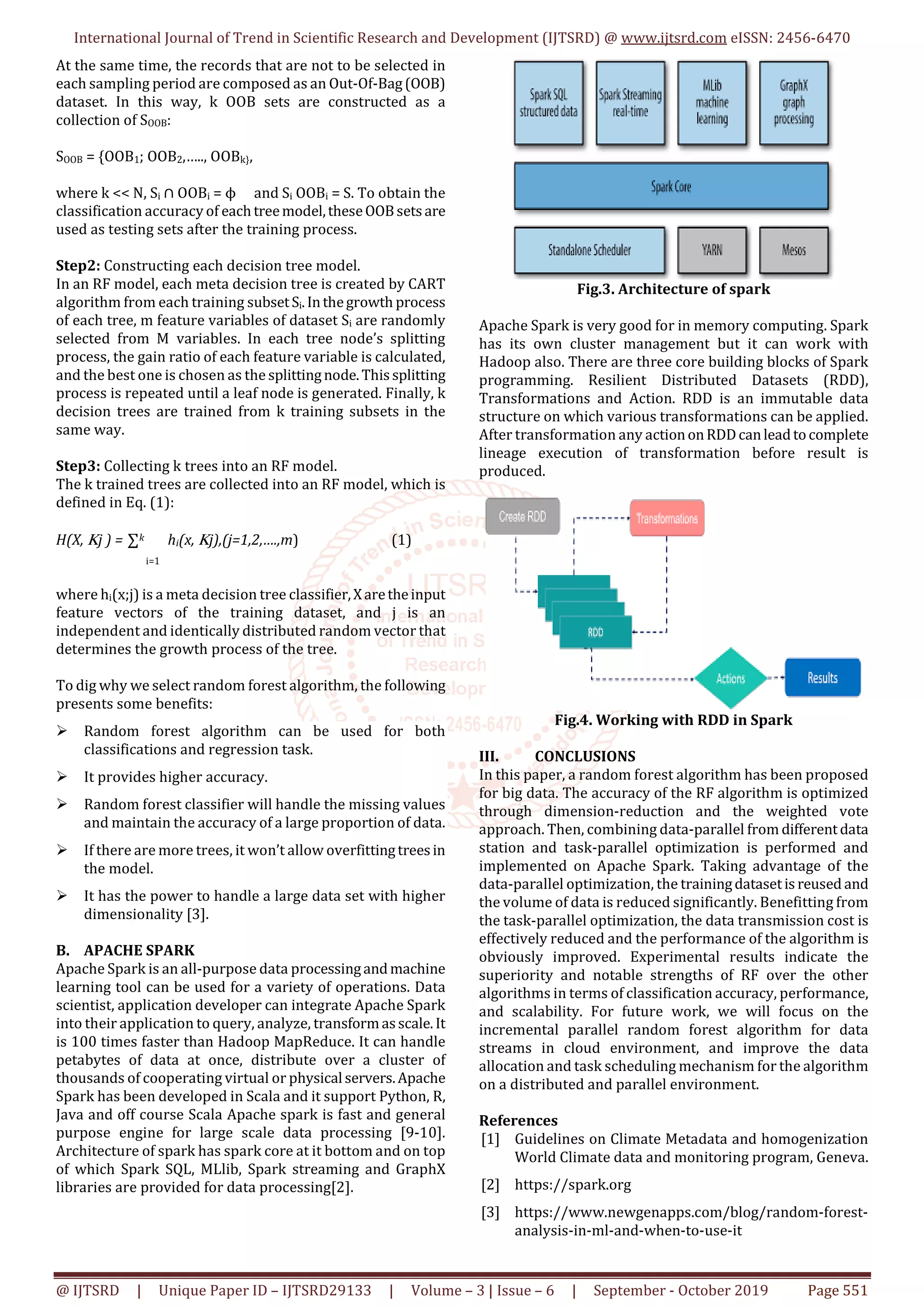 Weather Prediction Model using Random Forest Algorithm and Apache Spark | PDF