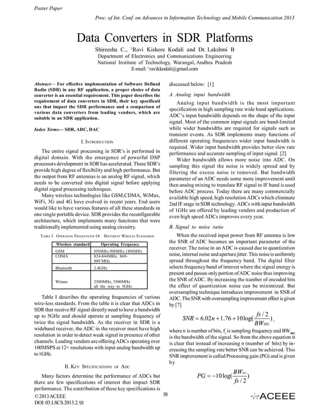 Data Converters in SDR Platforms | PDF