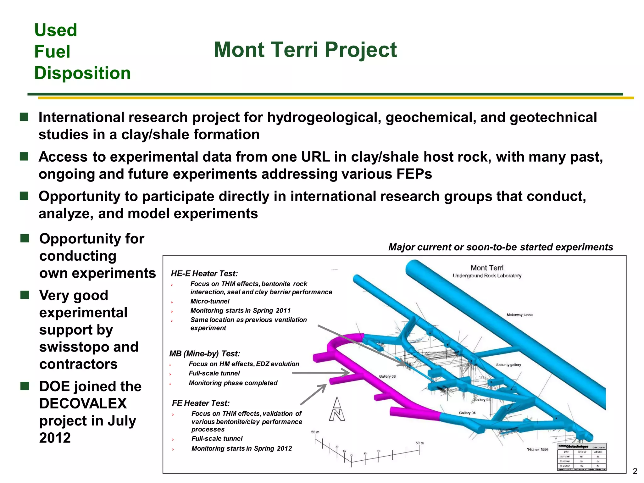 93. june 9 overview mont terri project birkholzer | PPT