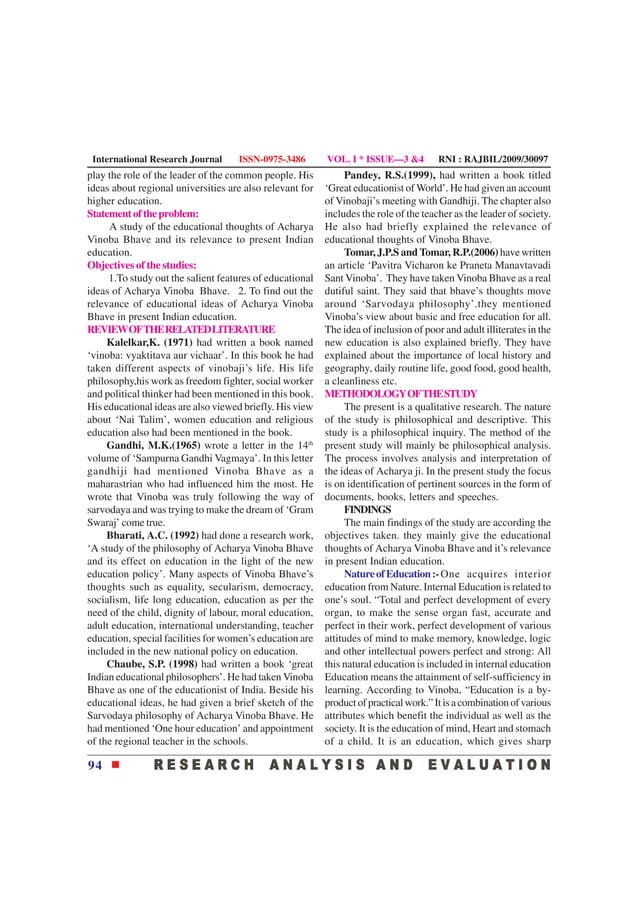 RESEARCH ANALYSIS AND EVALUATION | PDF