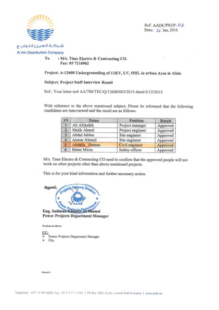 AADCApproval in OHL Projct A-12608 | PDF