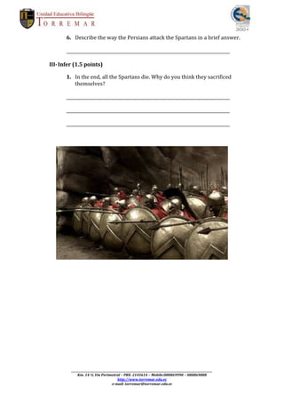 300 Video Worksheet | DOCX