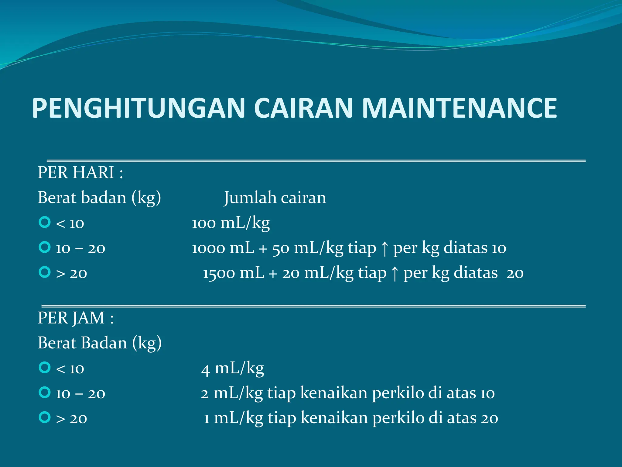 Terapi cairan pada anak ppt mahasiswa kedokteran | PPTX