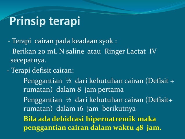 Terapi cairan pada anak ppt mahasiswa kedokteran | PPTX